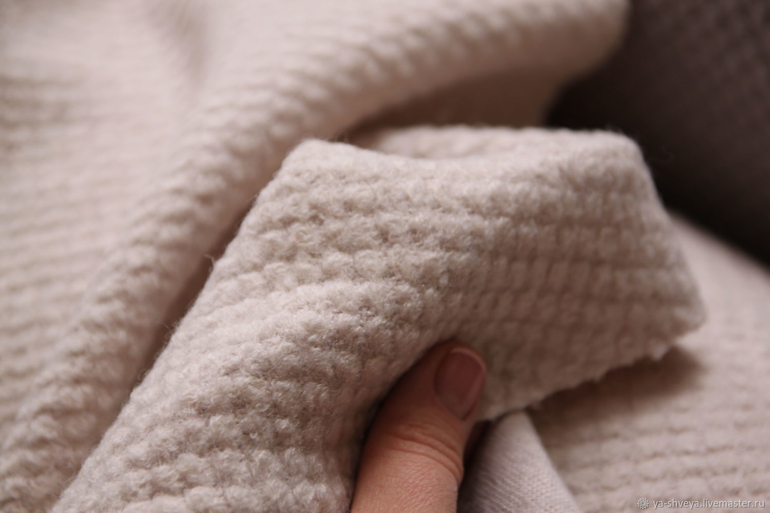 Bubble wool - молочная в интернет-магазине на Ярмарке Мастеров | Ткани ...