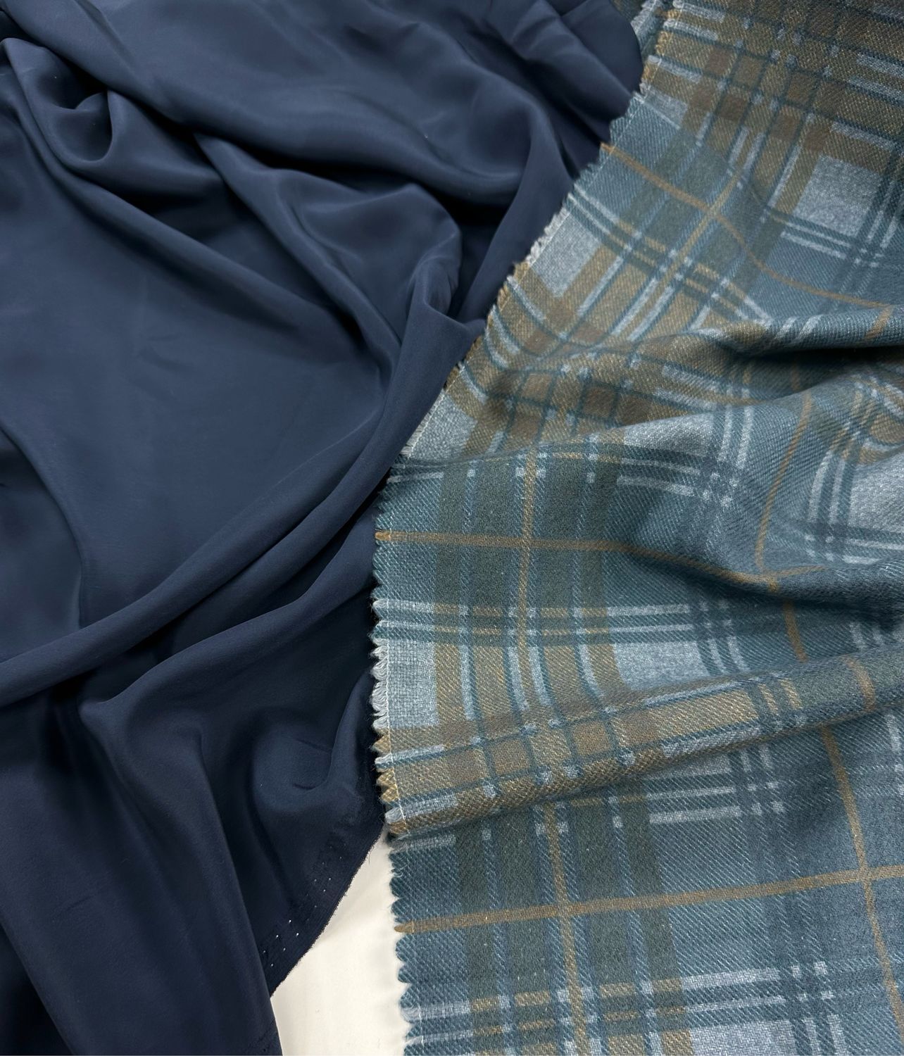 Шелк туаль припыленно-синий купить в интернет-магазине Ярмарка Мастеров ...