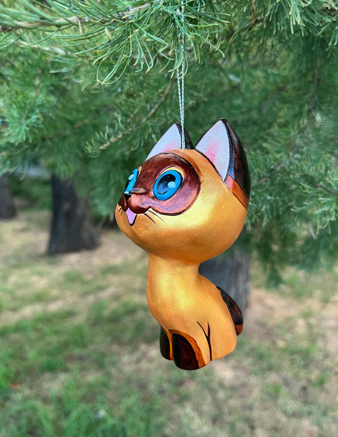 Елочная игрушка Новогодняя фарфоровая елочная игрушка Котенок Гав кот в ...