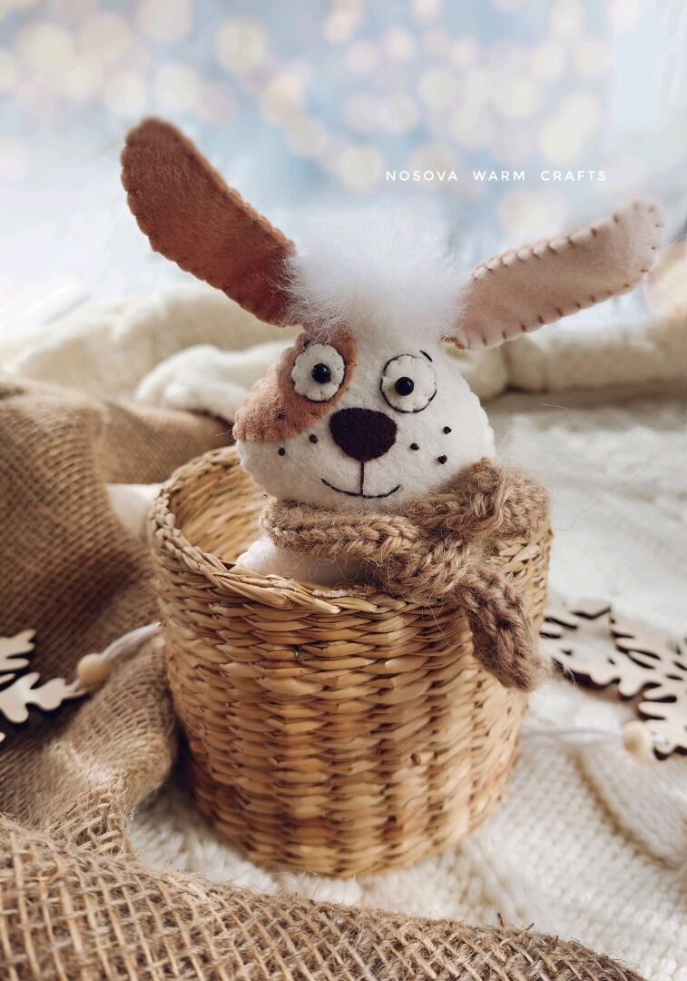 Год Кролика: Ёлочная игрушка ручной работы кролик Тимошка – купить на ...