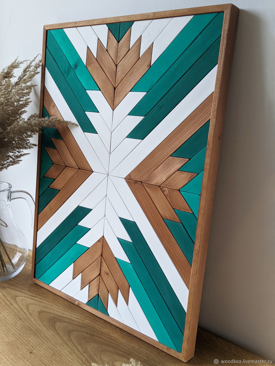 Панно, картина из дерева, декор на стену, стеновая панель , Seaflake на ...