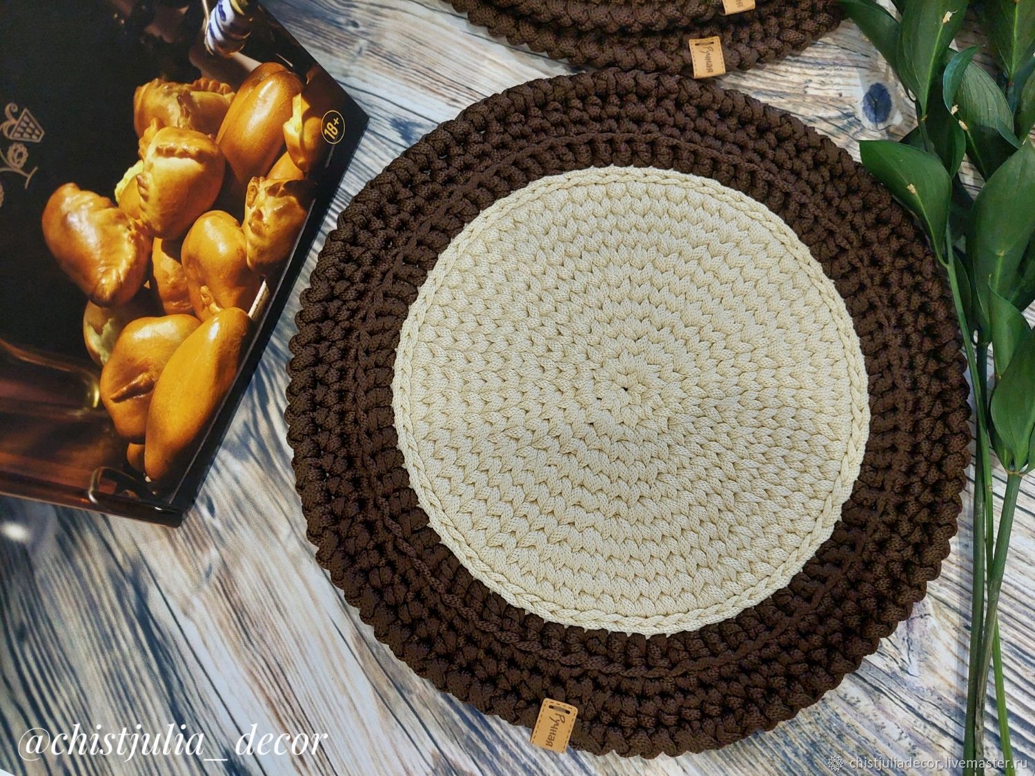 Сервировочные салфетки, плейсматы из полиэфирного шнура в интернет ...