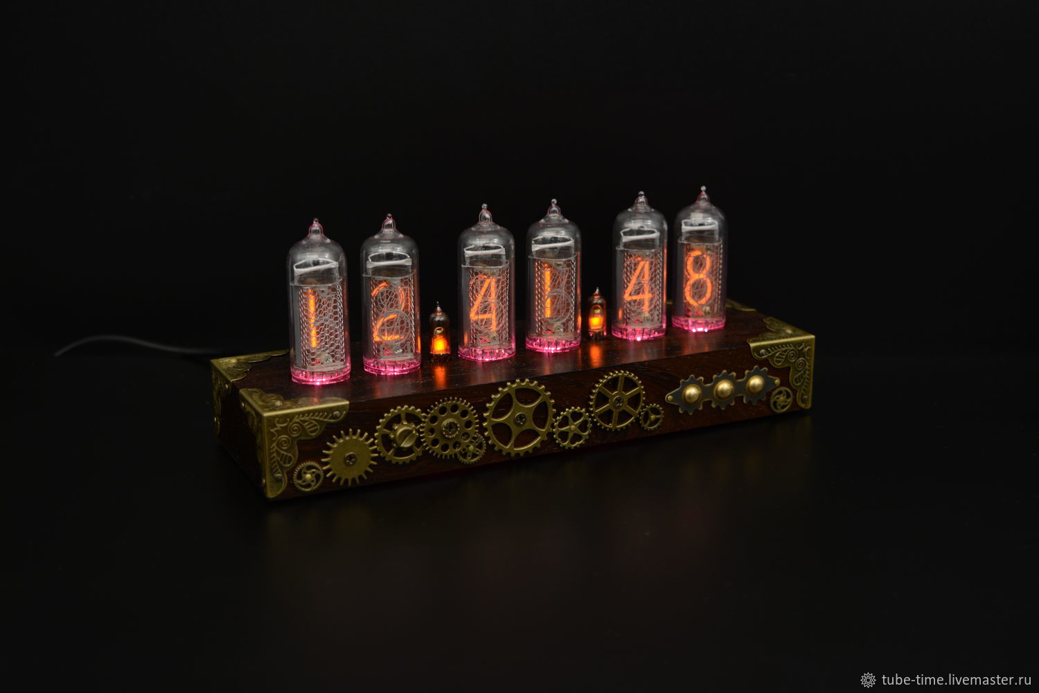 Ламповые настольные часы «Wenge SteamPunk Bronze 6» – заказать на ...