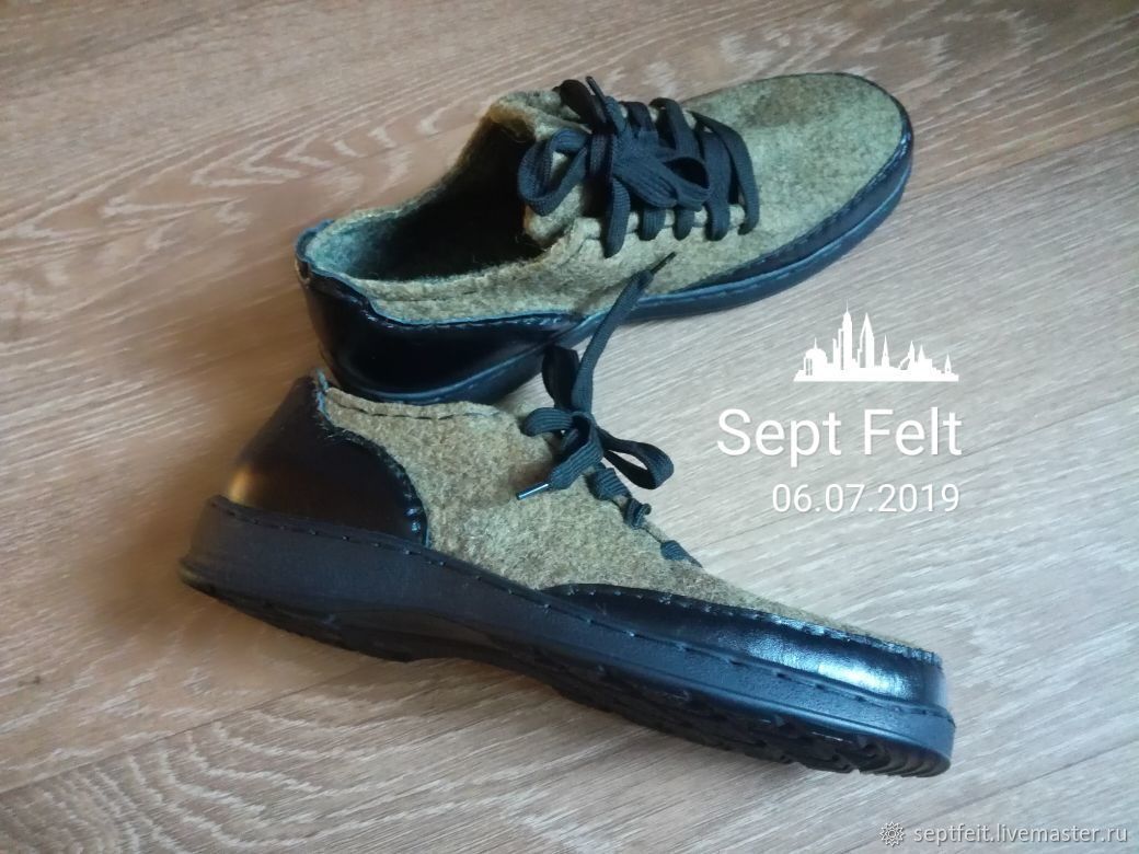 Валяные туфли "Хаки" в интернет-магазине Ярмарка Мастеров по цене 8100 ₽ – J5FBSRU | Туфли ...