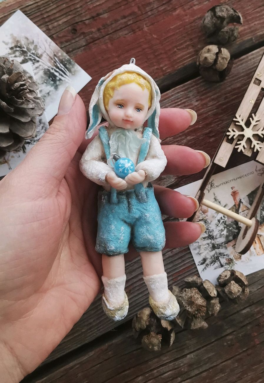 Ватная игрушка "Мальчик-зайчик" купить в интернет-магазине Ярмарка ...