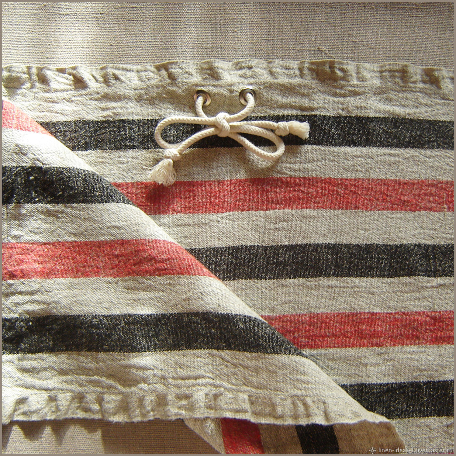 Полотенце льняное. Ruffled linen kitchen towel. 100%Linen купить в ...