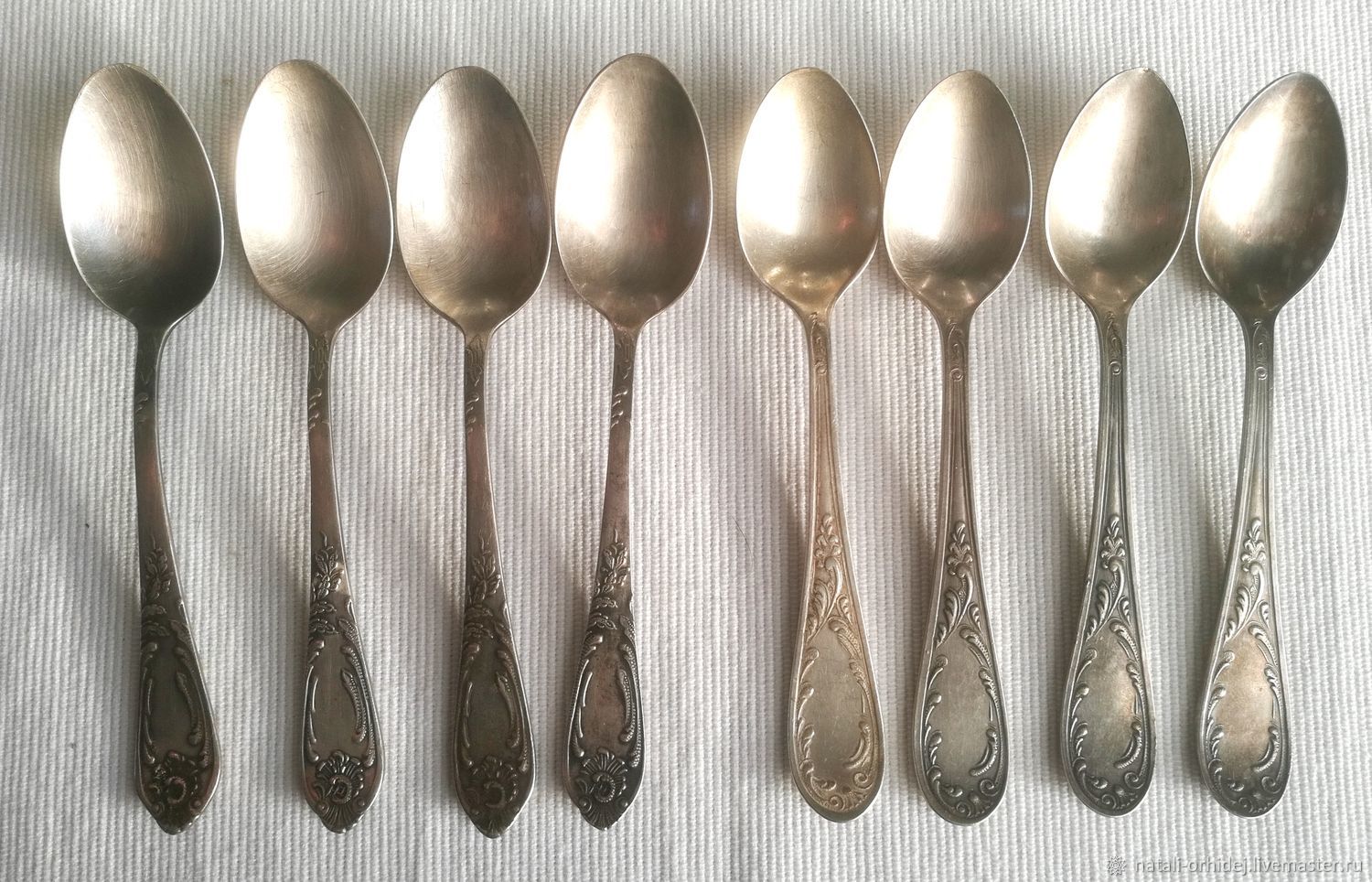 Винтаж: Чайные ложки "Пламя" и "ЗiШ", мельхиор. СССР купить в интернет ...
