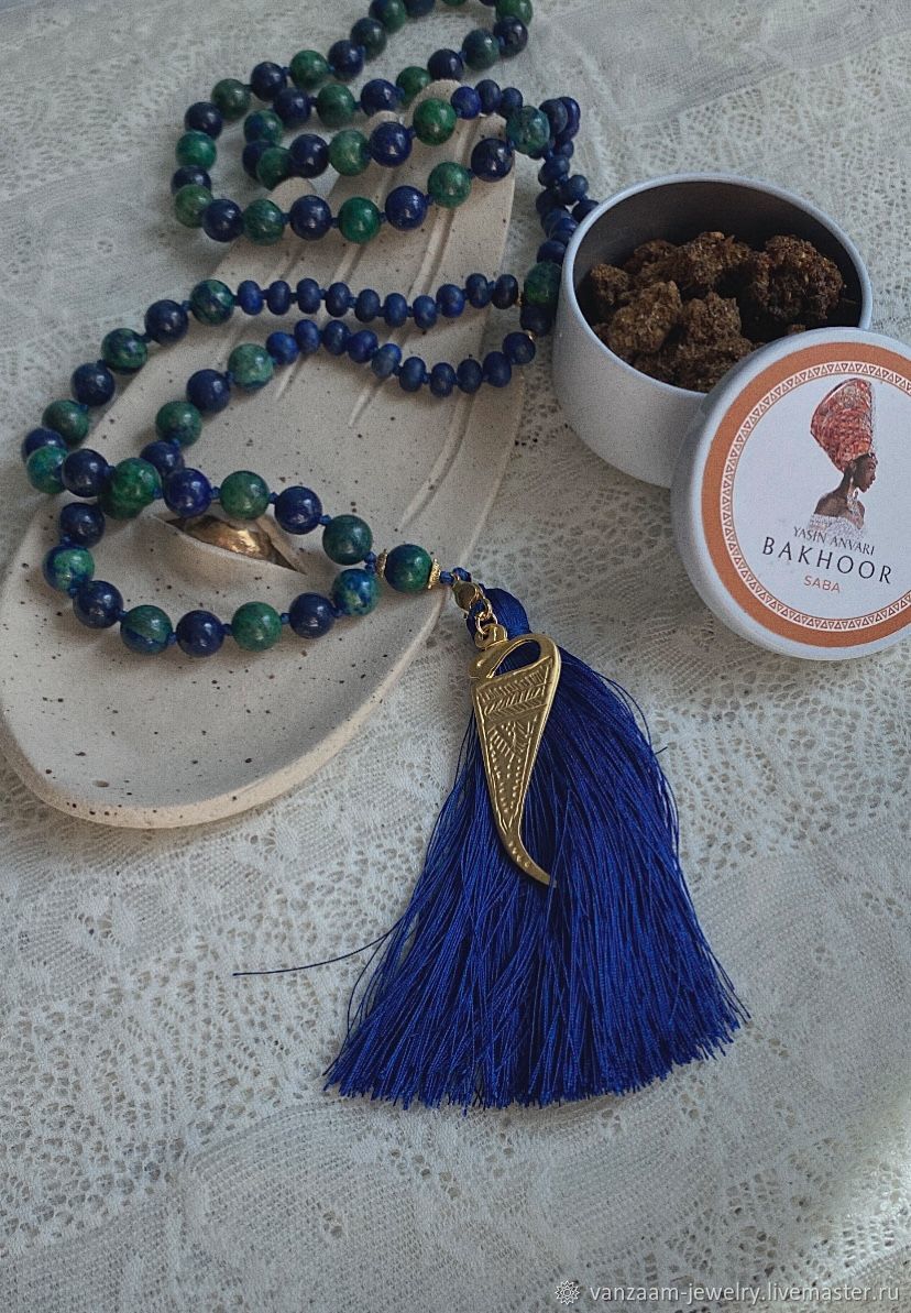 Мала из лазурита и азурмалахита с Уреем купить в интернет-магазине ...