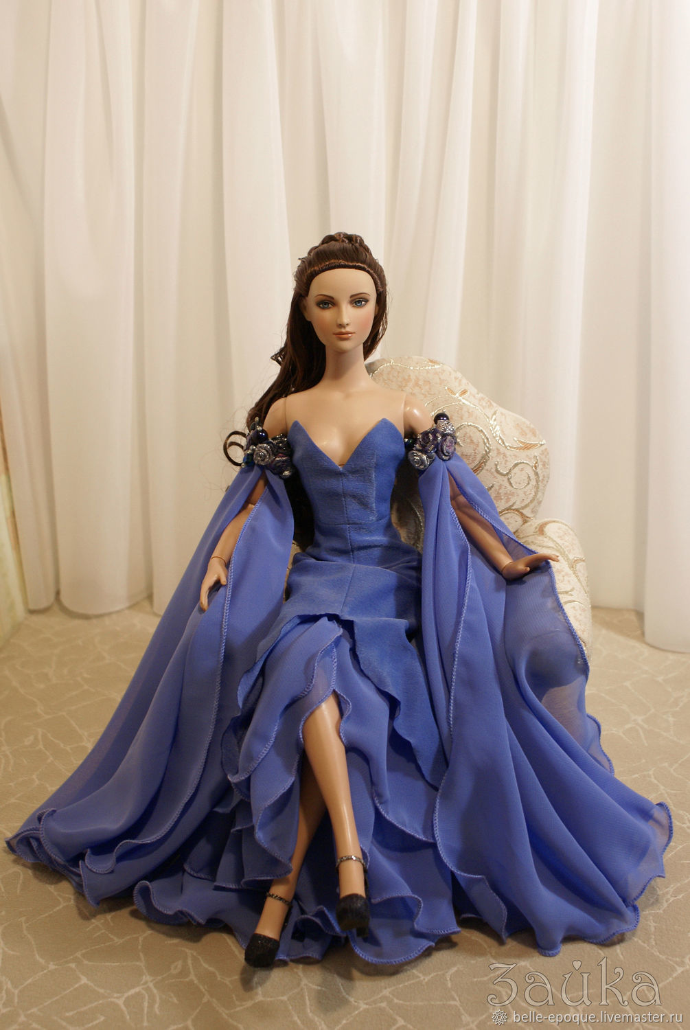 Выкройка: платье по мотивам Venus Rising для кукол Tonner BW16 small b ...