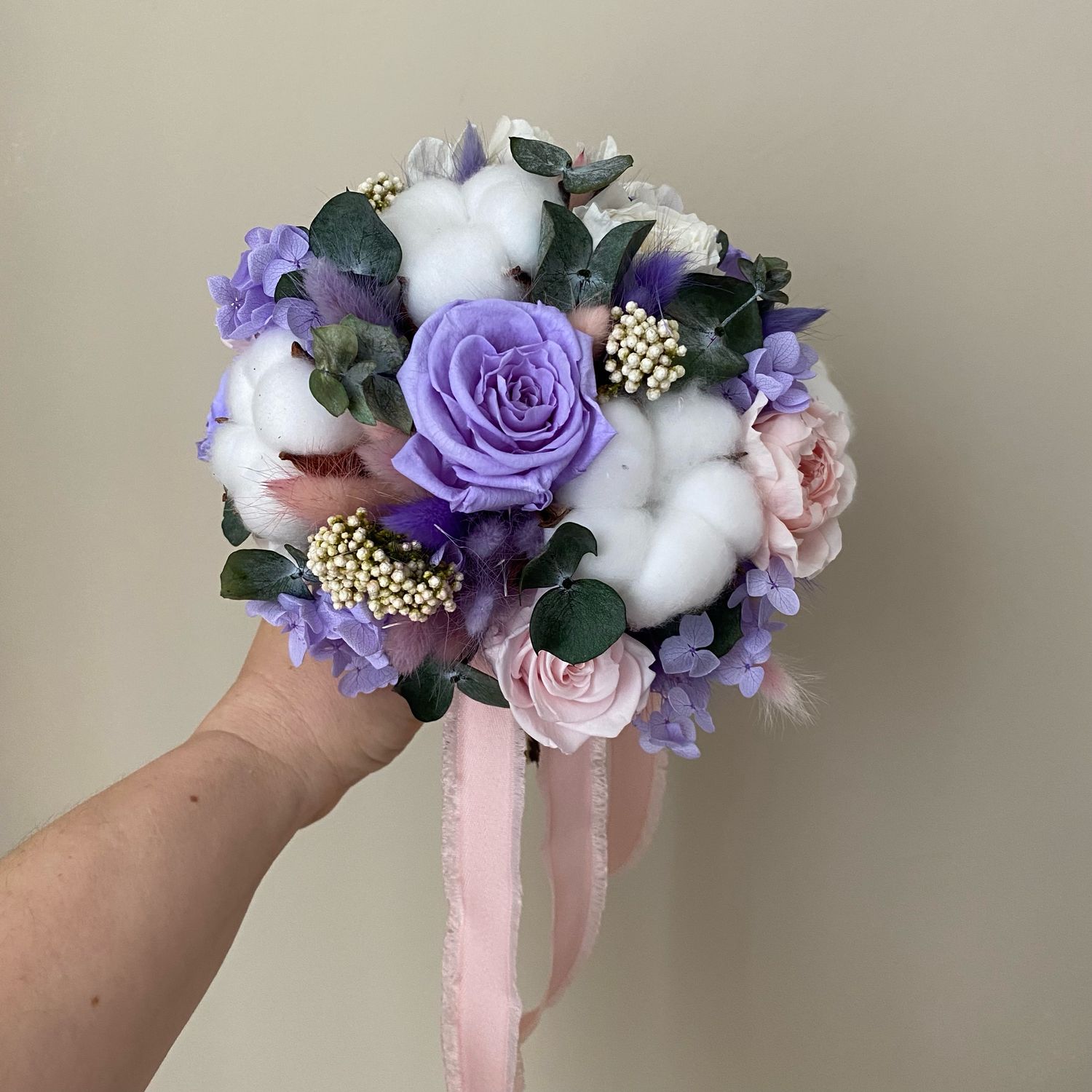 Букет из стабилизированных цветов « Сиреневый» в интернет-магазине ...