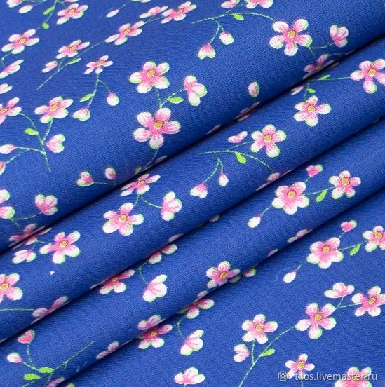 Ткань перкаль Яблоневый цвет, шир. 150 см, 2 цвета, Шуйские ситцы ...