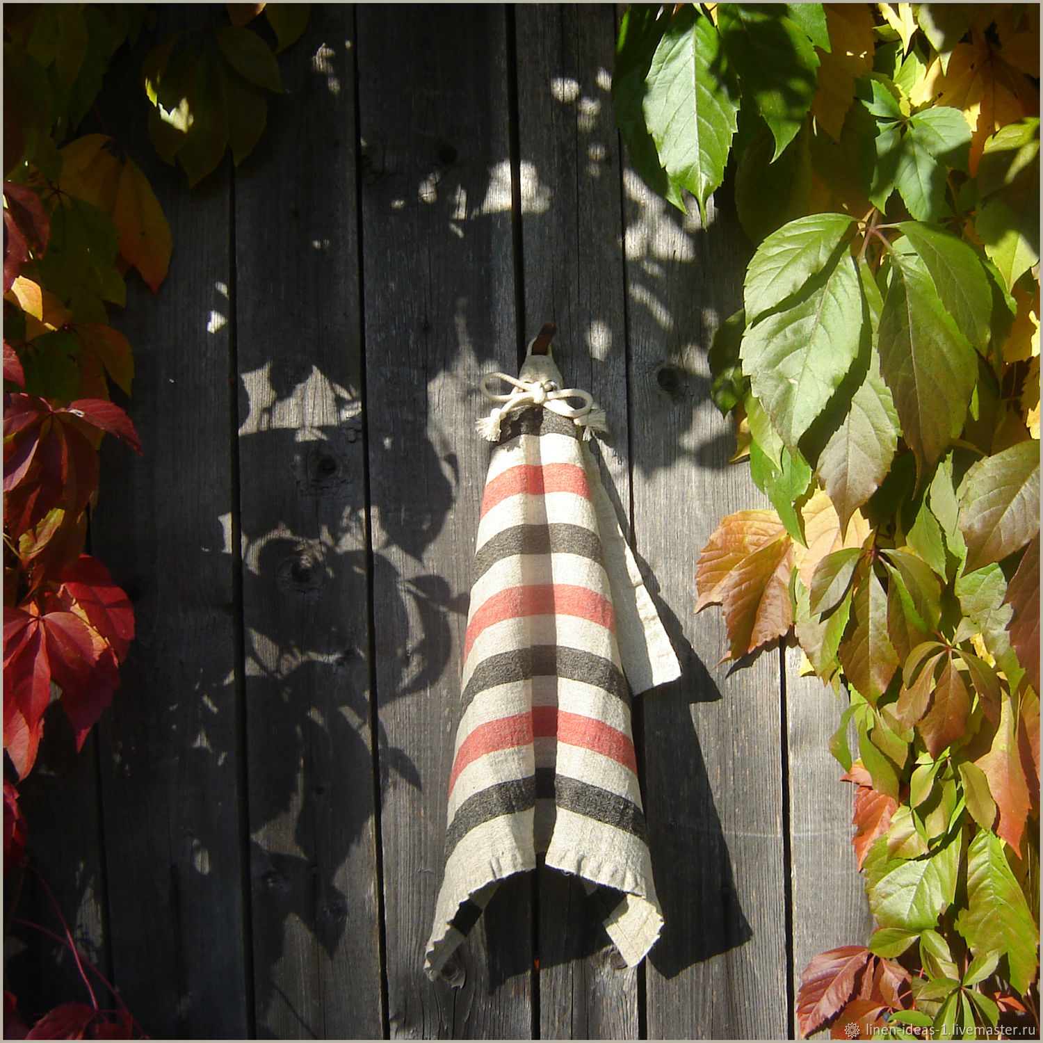 Полотенце льняное. Ruffled linen kitchen towel. 100%Linen купить в ...