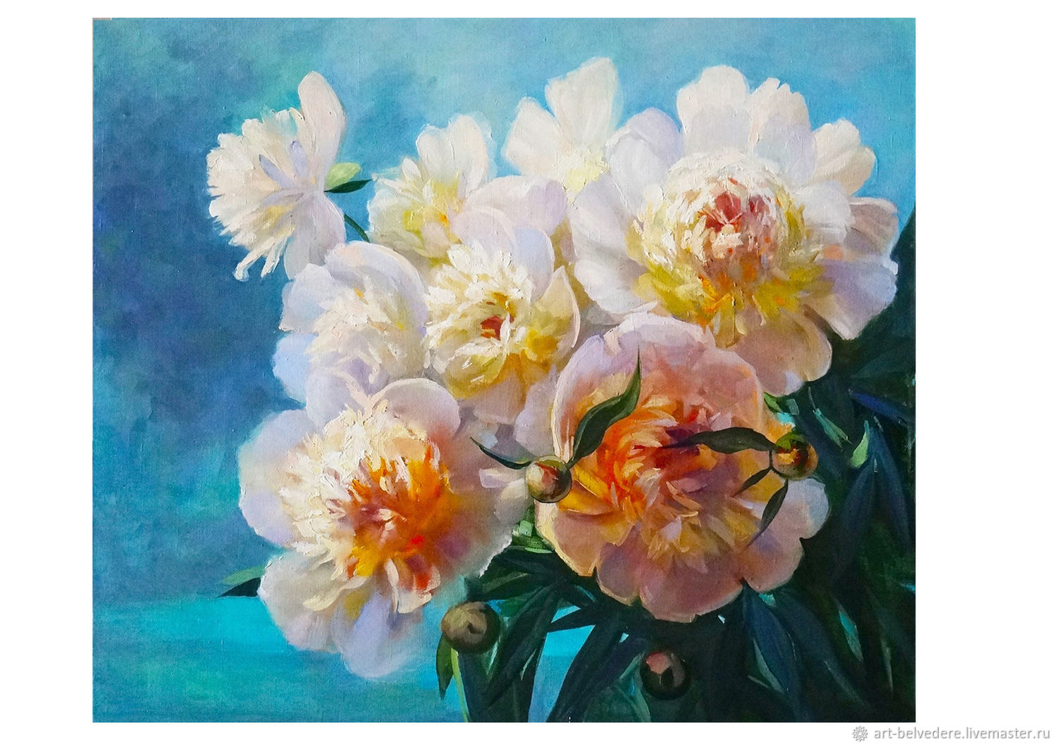 Картины: Картина белые пионы в интернет-магазине Ярмарка Мастеров по ...