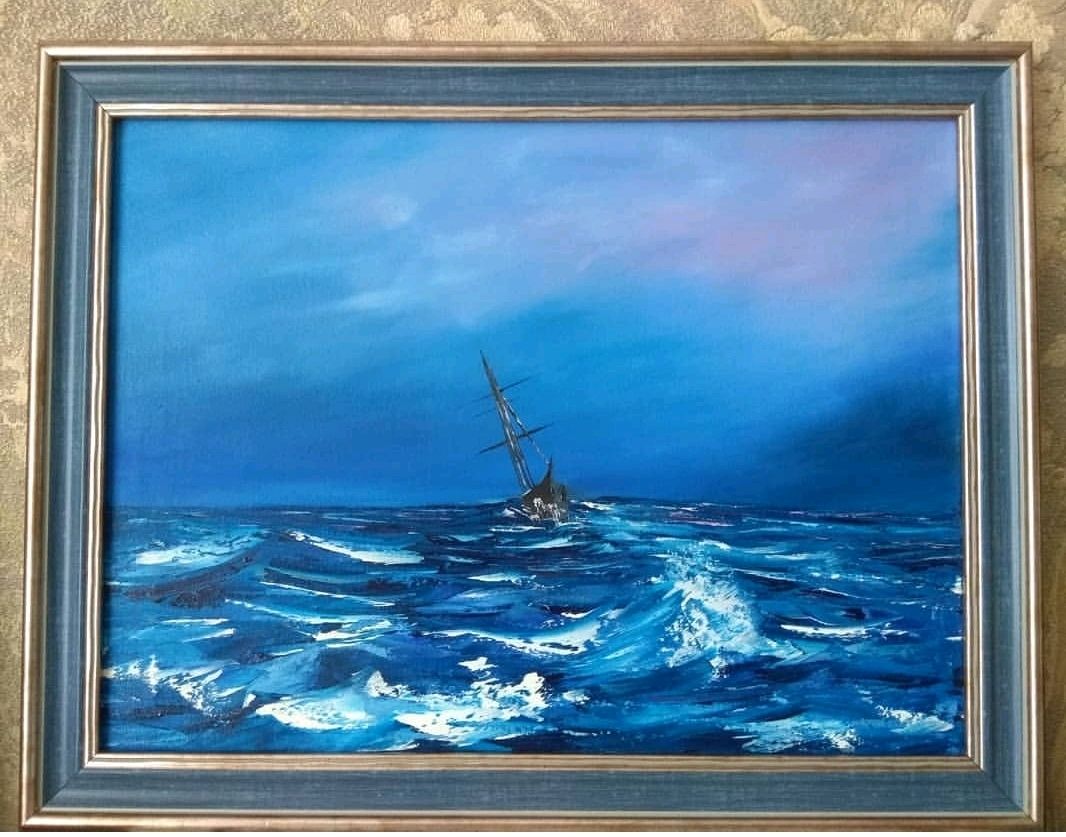 Картина "Шторм на море" в интернет-магазине на Ярмарке Мастеров ...