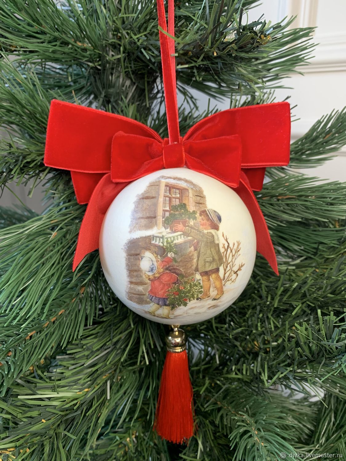 Ёлочный шар Новогодние мечты (09) купить в интернет-магазине Ярмарка ...