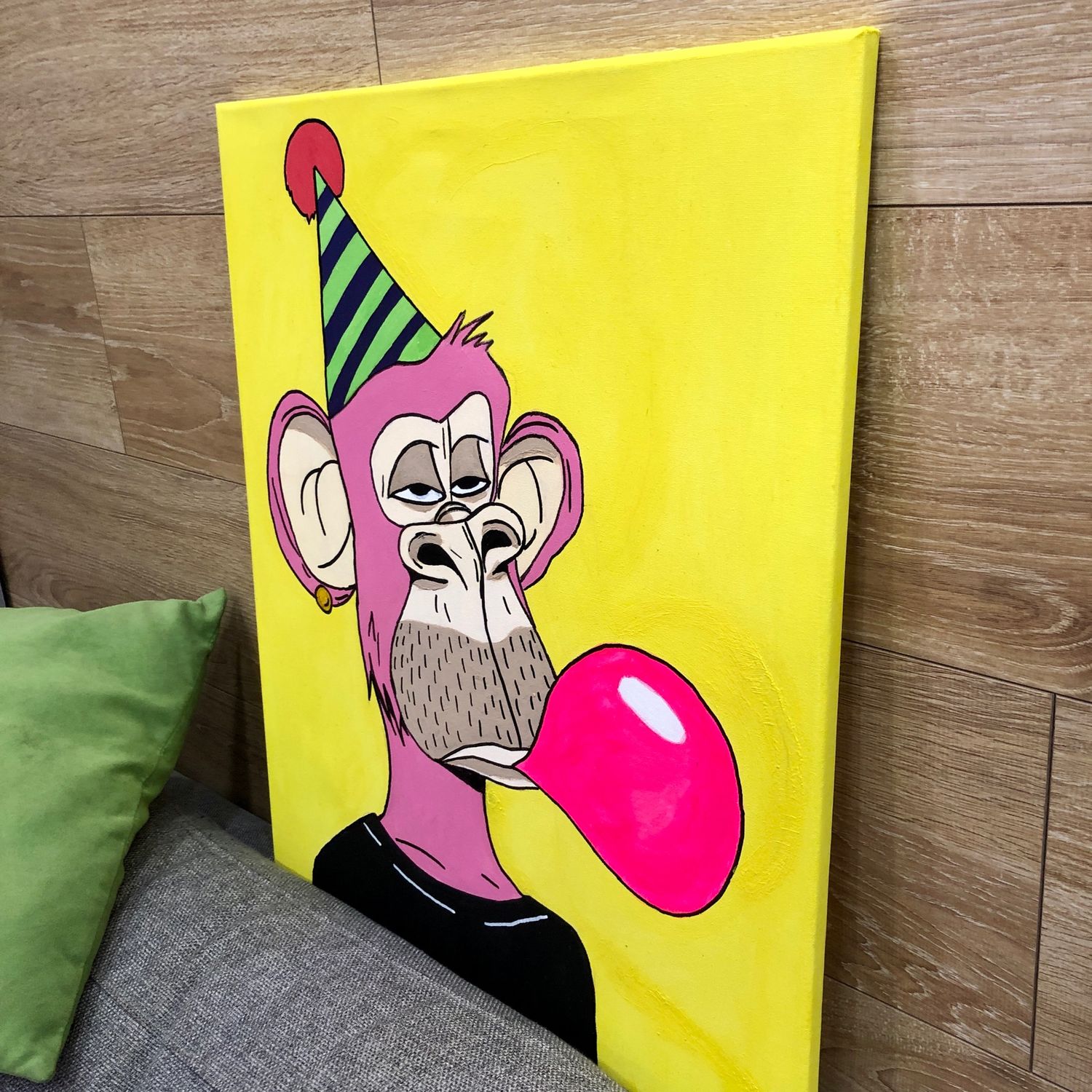 Картина обезьяны на холсте NFT Bored Ape Yacht Clubколлеция в интернет ...