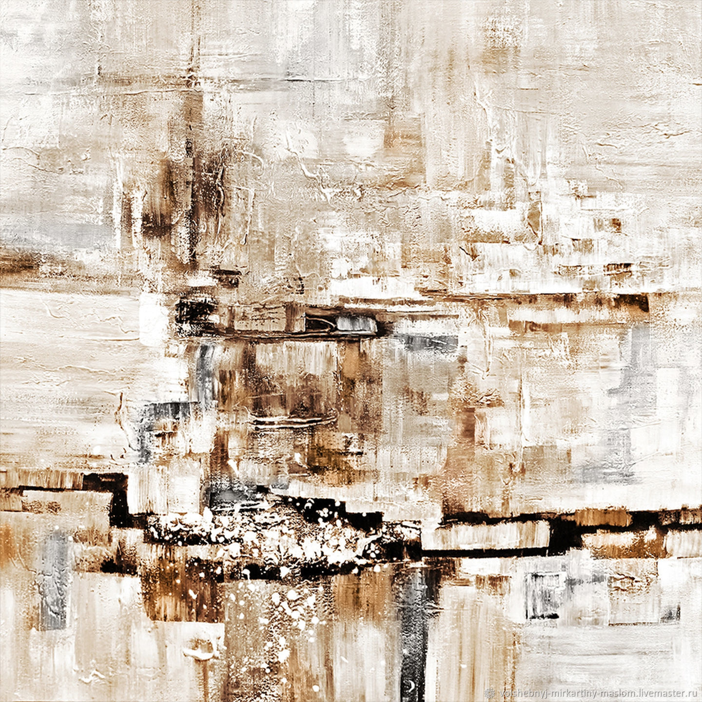 Картина маслом Абстракция Коричневая картина в интерьер в интернет магазине на Ярмарке Мастеров