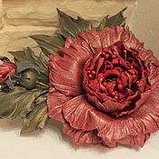 Брошь- цветок роза с бутоном в интернет-магазине на Ярмарке Мастеров ...