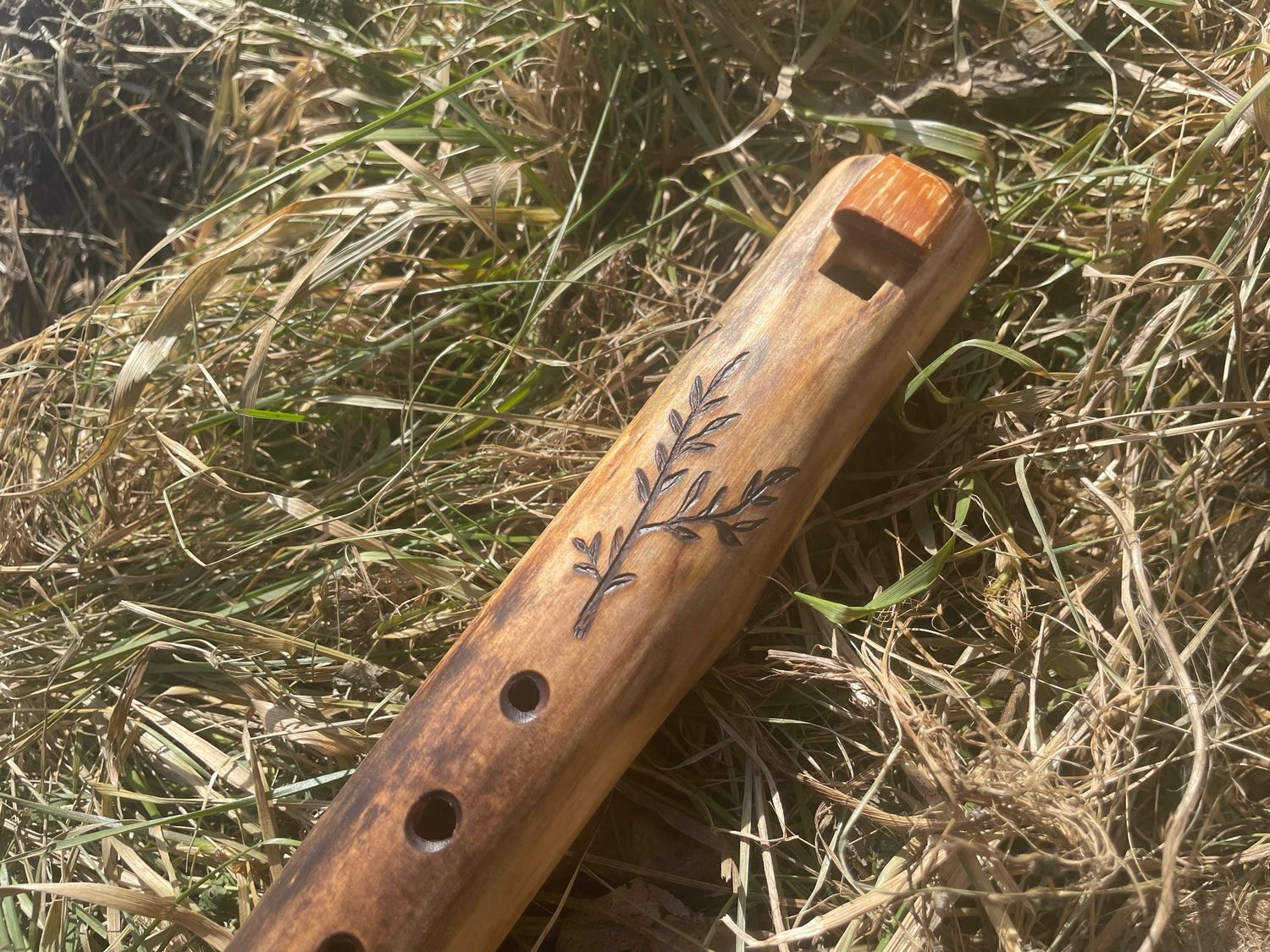 Лесная флейта из ивы в тональности А# 440 Hz (Миксолидийский лад ...