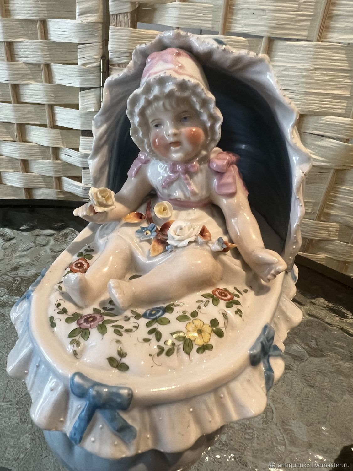 Винтаж СТАРИННАЯ СТАТУЭТКА ШКАТУЛКА Conta And Boehme САКСОНИЯ ГЕРМАНИЯ купить в интернет