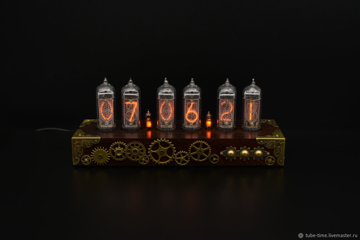 Ламповые настольные часы «Wenge SteamPunk Bronze 6» – заказать на ...