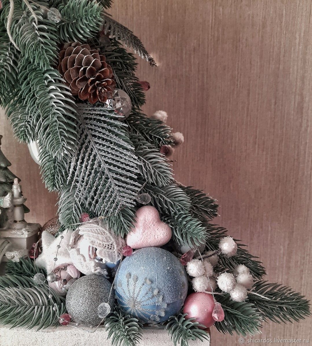 Елка новогодняя "Нежный Новый год"с подсветкой – заказать на Ярмарке ...