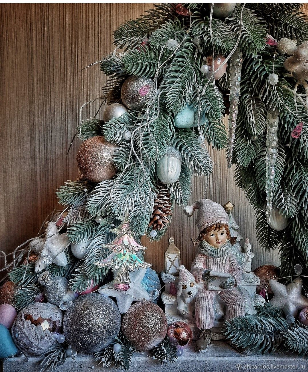 Елка новогодняя "Нежный Новый год"с подсветкой – заказать на Ярмарке ...