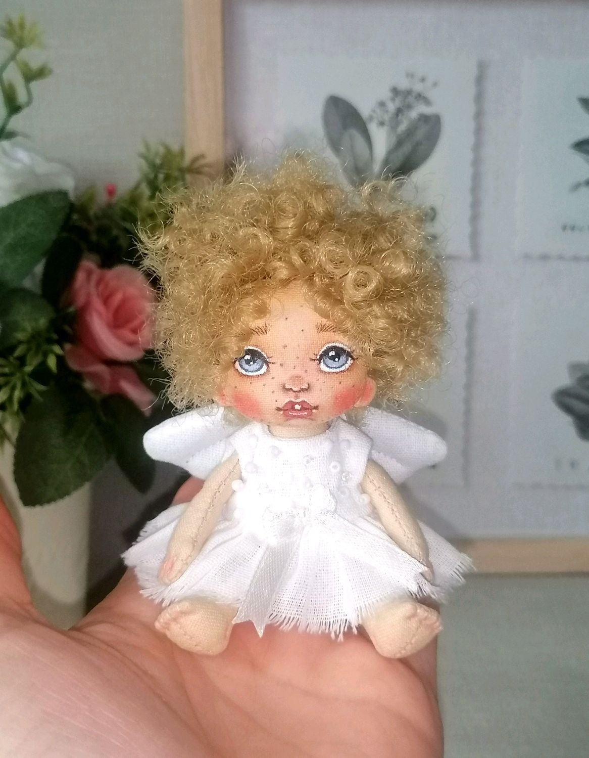 Текстильная кукла-брелок "Ангел" на заказ в интернет-магазине Ярмарка ...