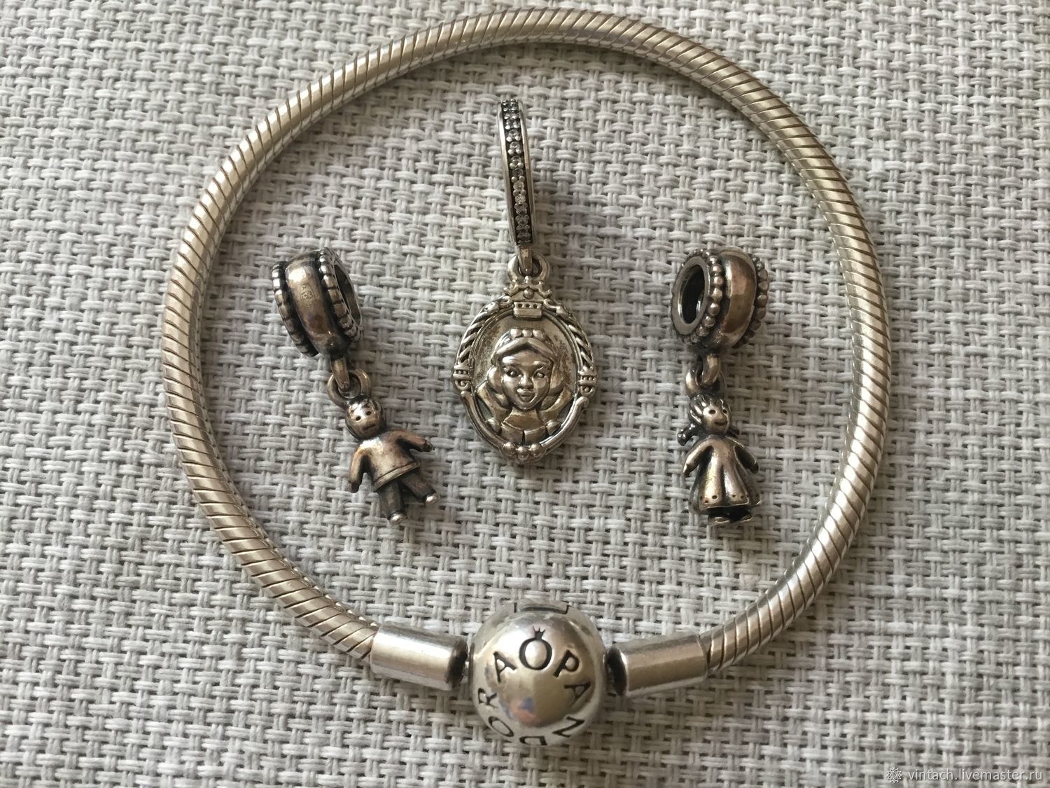 Винтаж: PANDORA Charm. Модульный браслет с шармами купить в интернет ...