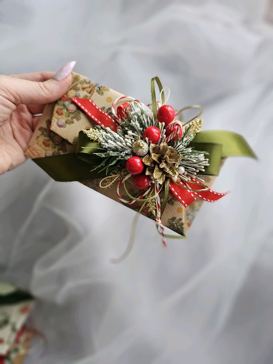 Новогодний конверт ручной работы 8* 16 см в интернет-магазине Ярмарка ...