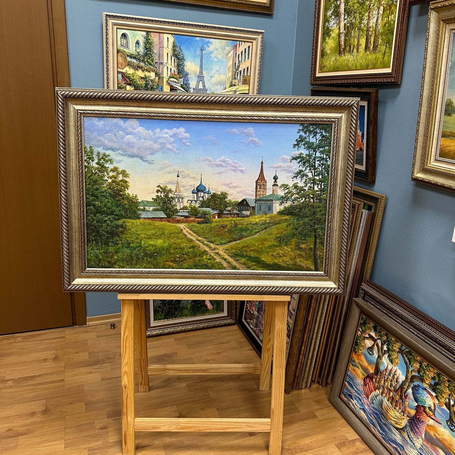 Картина маслом летний пейзаж «Суздаль 50х80 в интернет магазине Ярмарка Мастеров по цене 45000