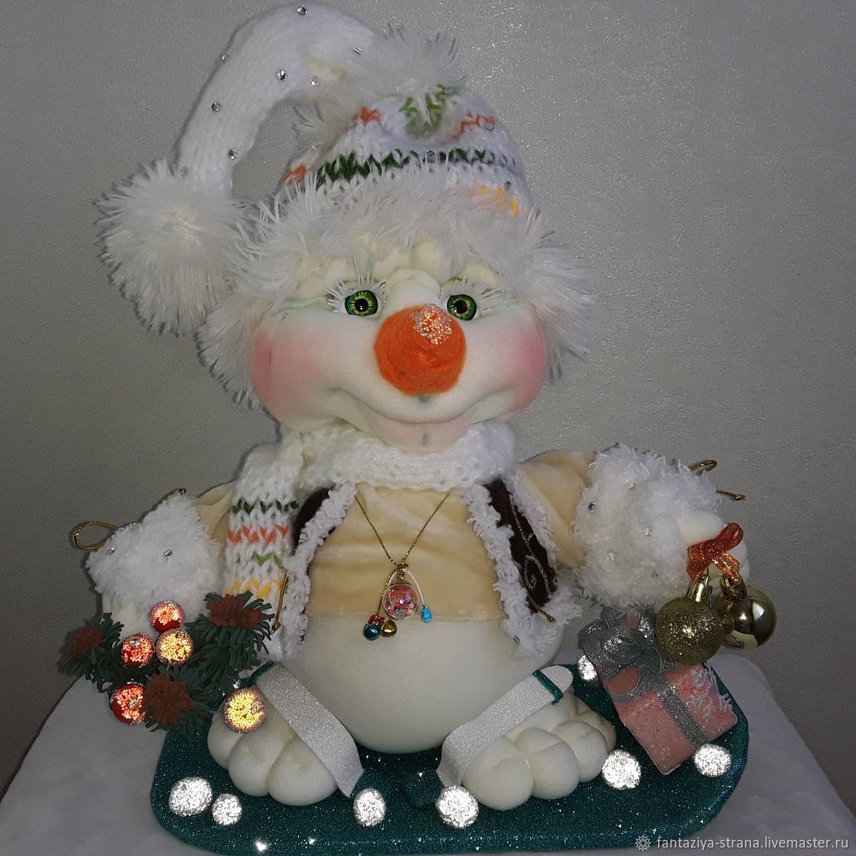 Интерьерная кукла - Снеговик на сноуборде в интернет-магазине Ярмарка ...