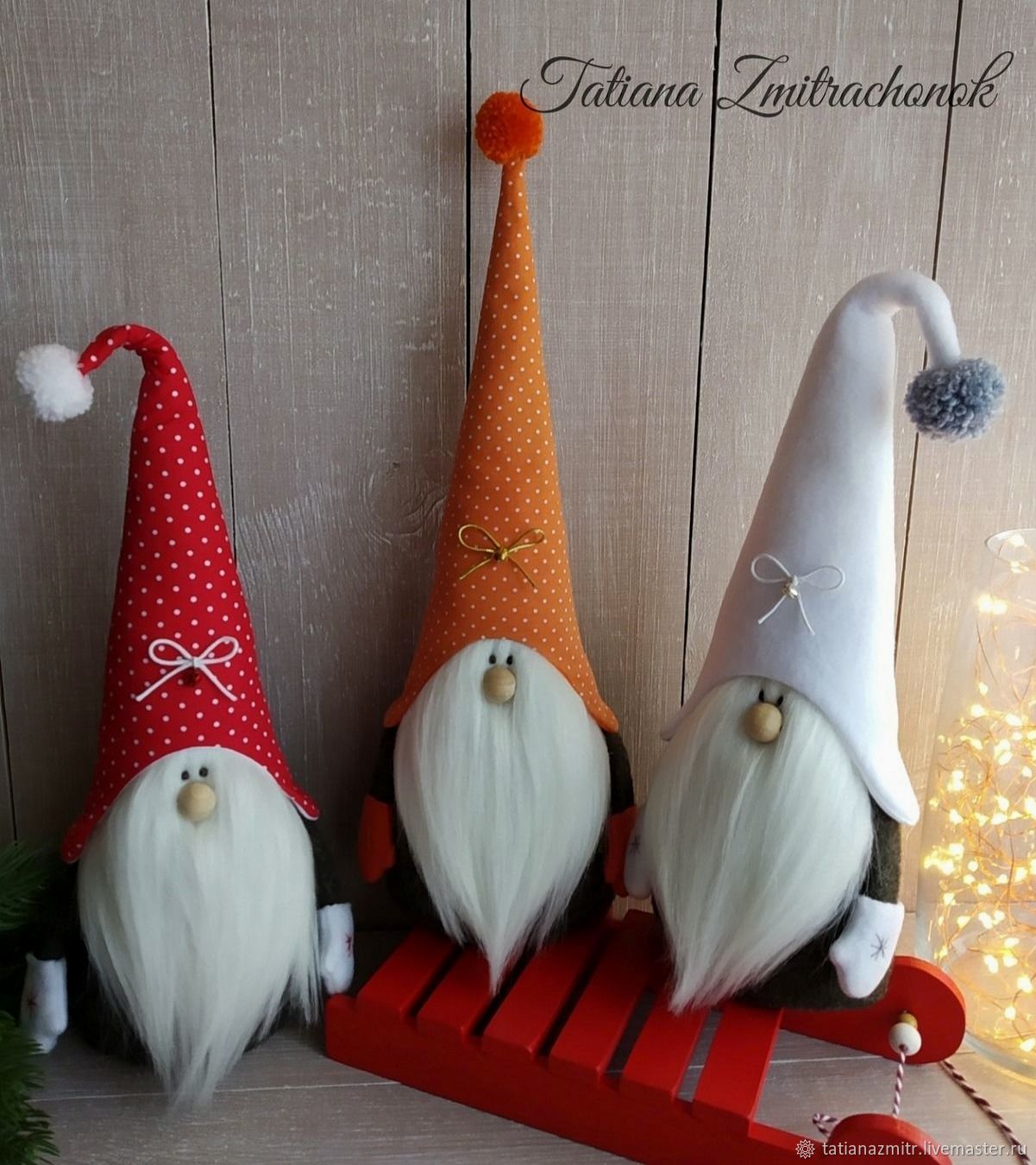 Новогодние гномы – заказать на Ярмарке Мастеров – JQ40CRU | Мягкие ...