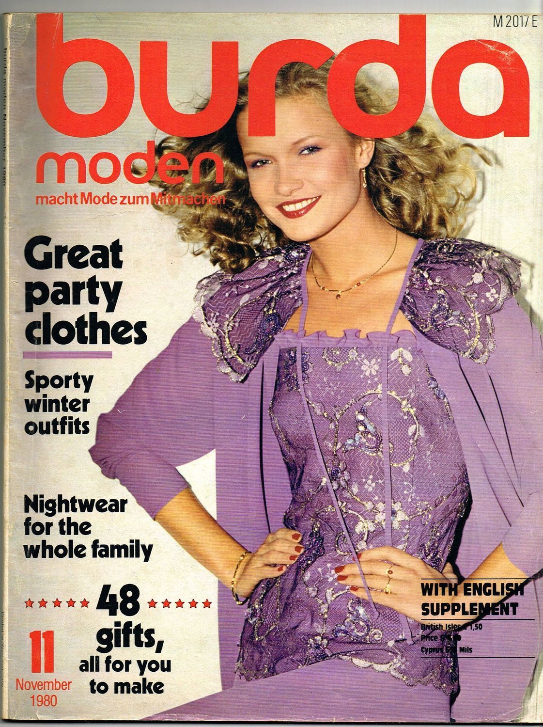 Журнал Burda Moden № 11/1980 купить в интернет-магазине Ярмарка ...