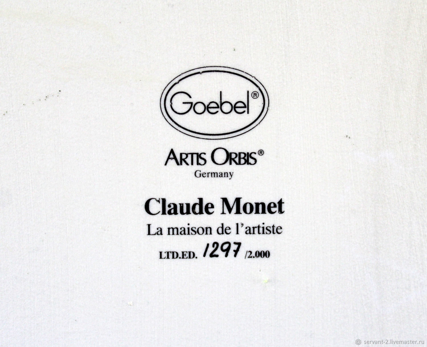 Дом художника фарфоровая картина Клод Моне Artist Orbis Claude Monet в ...