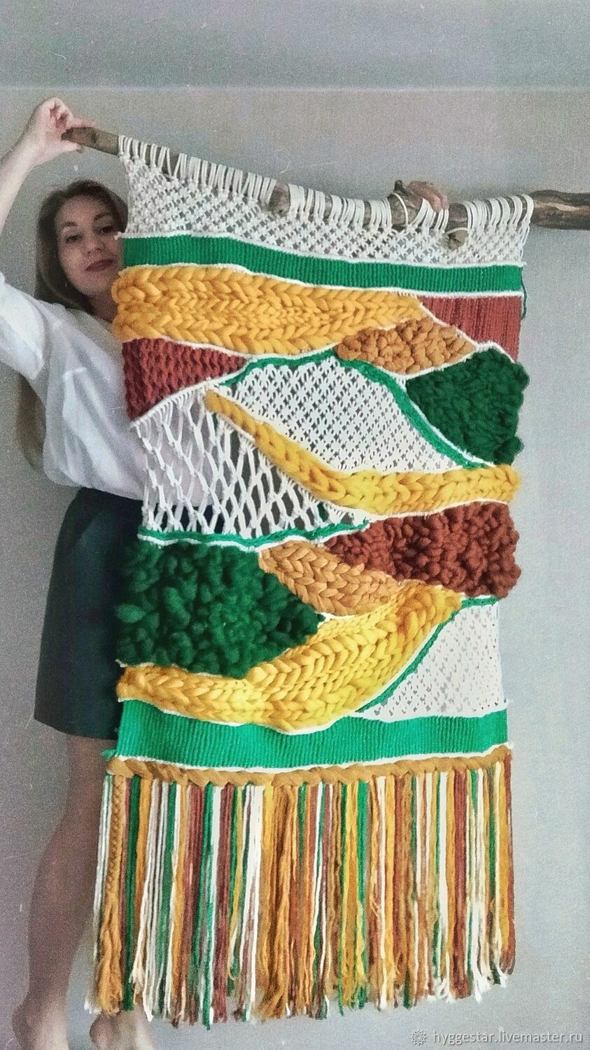 Интерьерное панно Ручное ткачество макраме в интернет магазине на