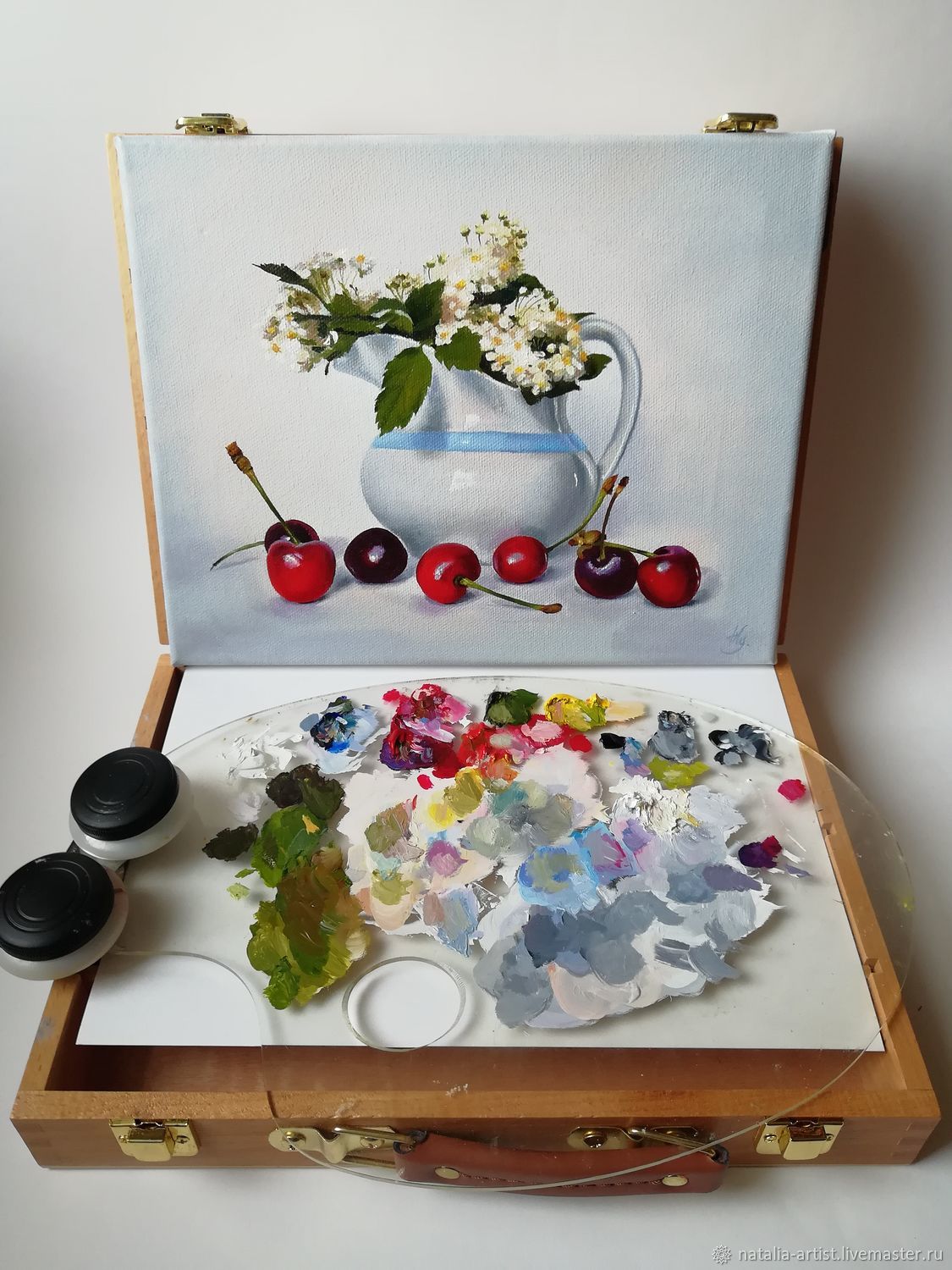 Картина маслом "Вишенки" холст на подрамнике в интернет-магазине на ...