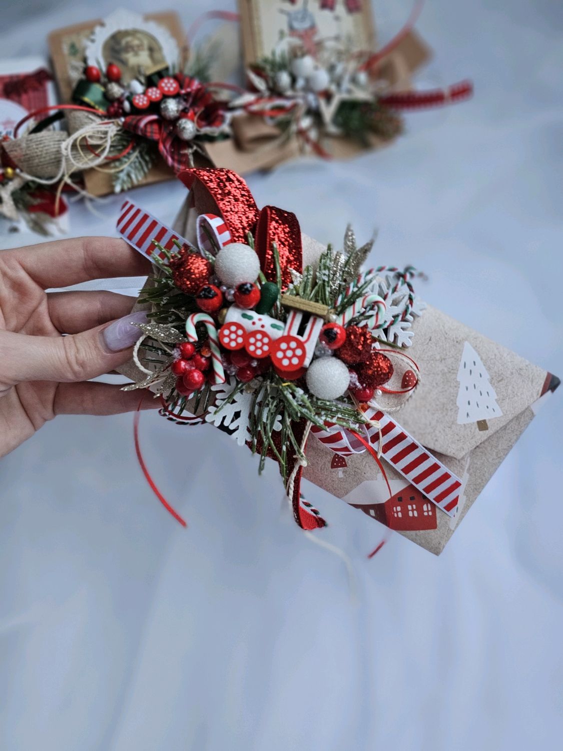 Новогодний конверт ручной работы 8* 16 см в интернет-магазине Ярмарка ...