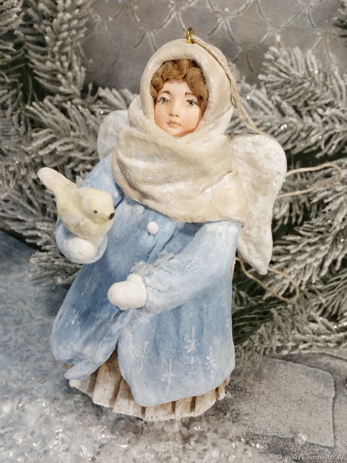 Елочные игрушки: елочная игрушка Украшение на елку Ангел – заказать на Ярмарке Мастеров ...