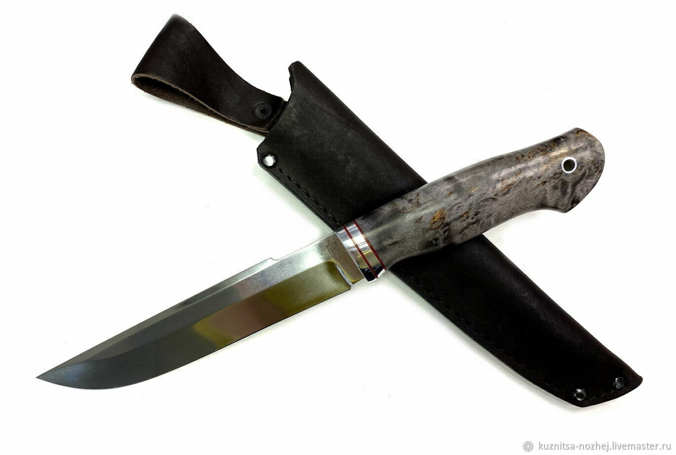Нож Кабан, сталь D2, стабилизированная карельская береза в интернет ...