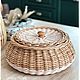 Плетеная корзина с крышкой «Пчелка» купить в интернет-магазине Ярмарка ...