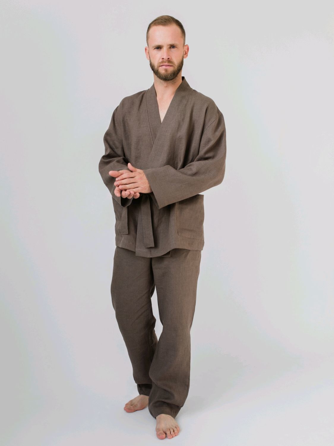 Костюм-кимоно мужской льняной Samurai в интернет-магазине Ярмарка ...