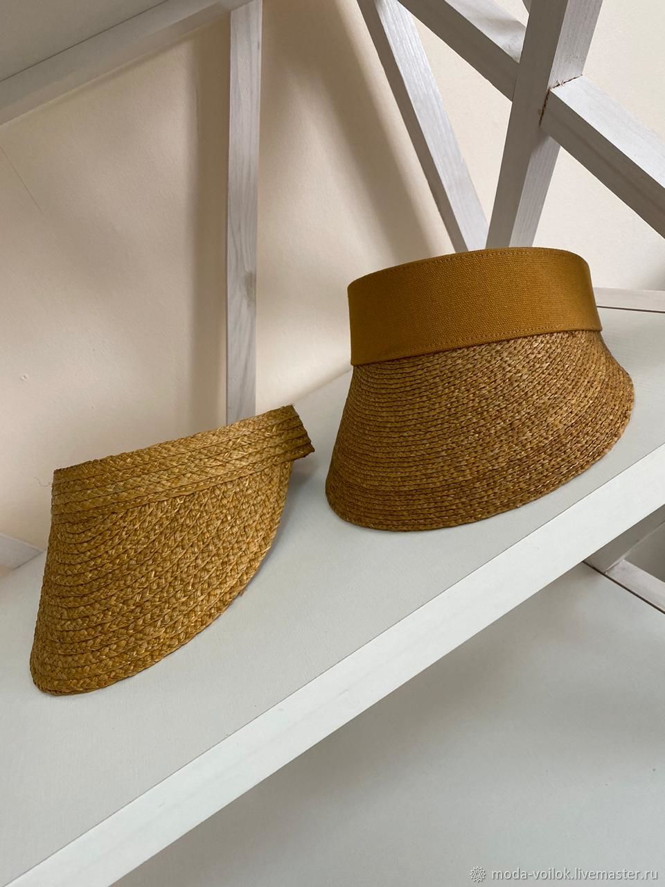 Соломенные козырьки – заказать на Ярмарке Мастеров – LHLZGRU | Панамы ...