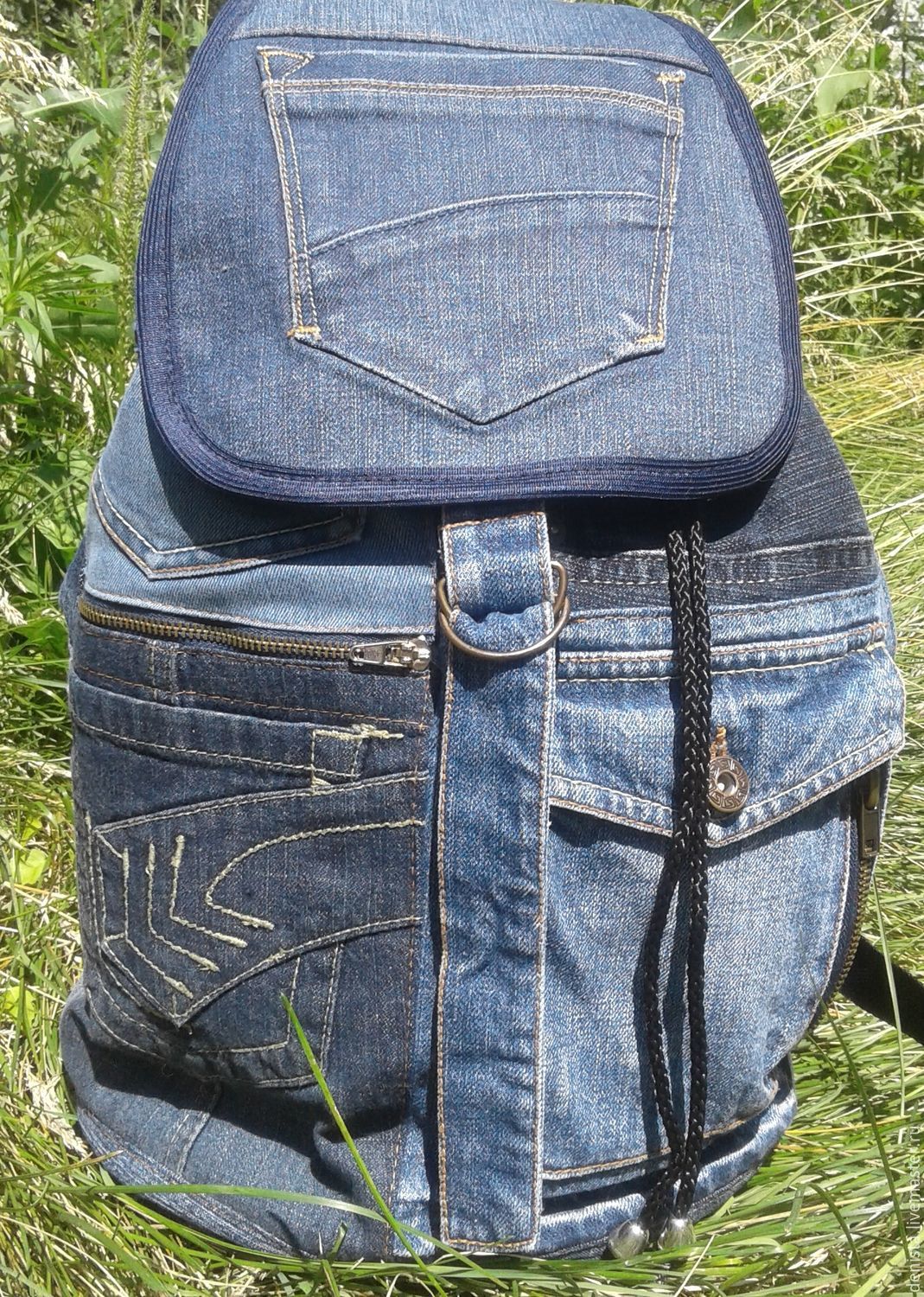 Рюкзак джинсовый Pocket CapII в интернет-магазине Ярмарка Мастеров по ...