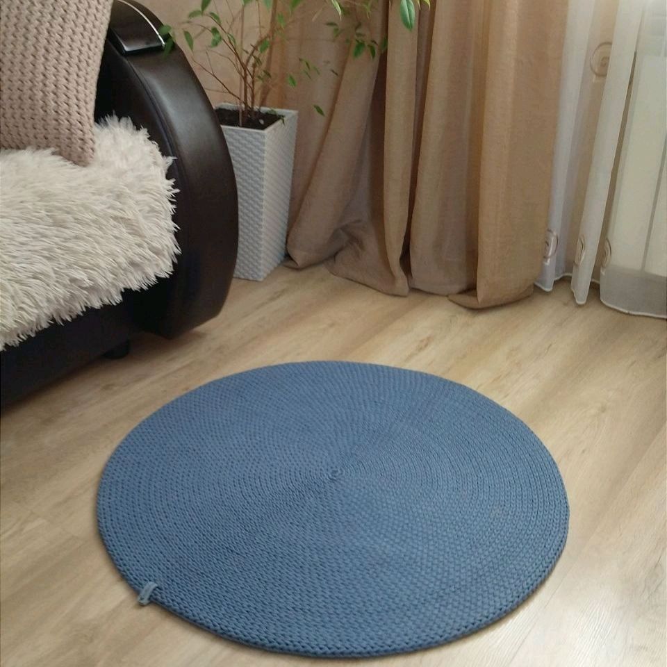 Ковёр в спальню Коврик круглый из хлопка Коврик прикроватный – купить ...