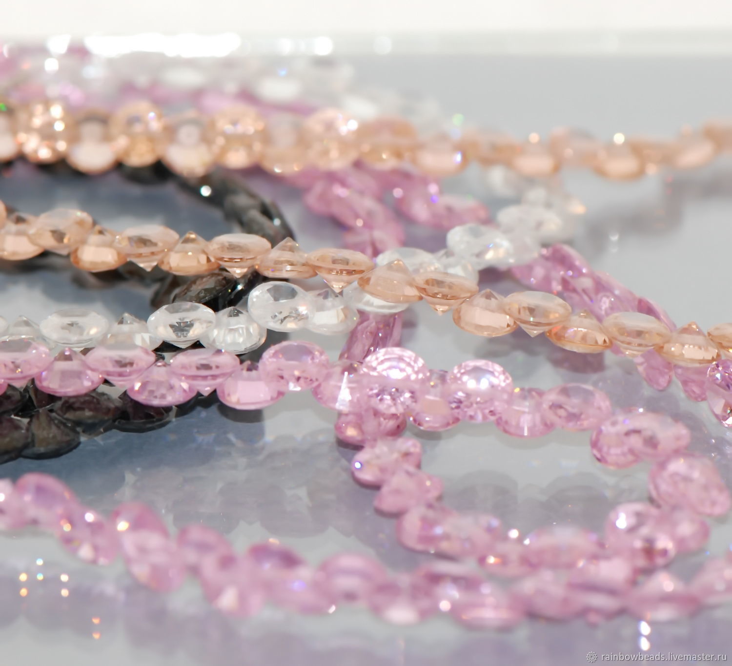 Циркон бусины ювелирной огранки форма ТОЛЬКО ЧЁРНЫЙ ХК-119 в интернет ...