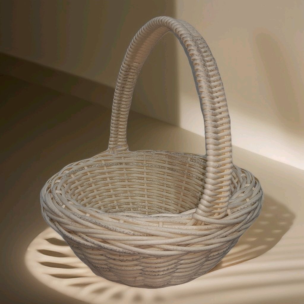 Корзинка с ручкой из ротанга в интернет-магазине на Ярмарке Мастеров ...