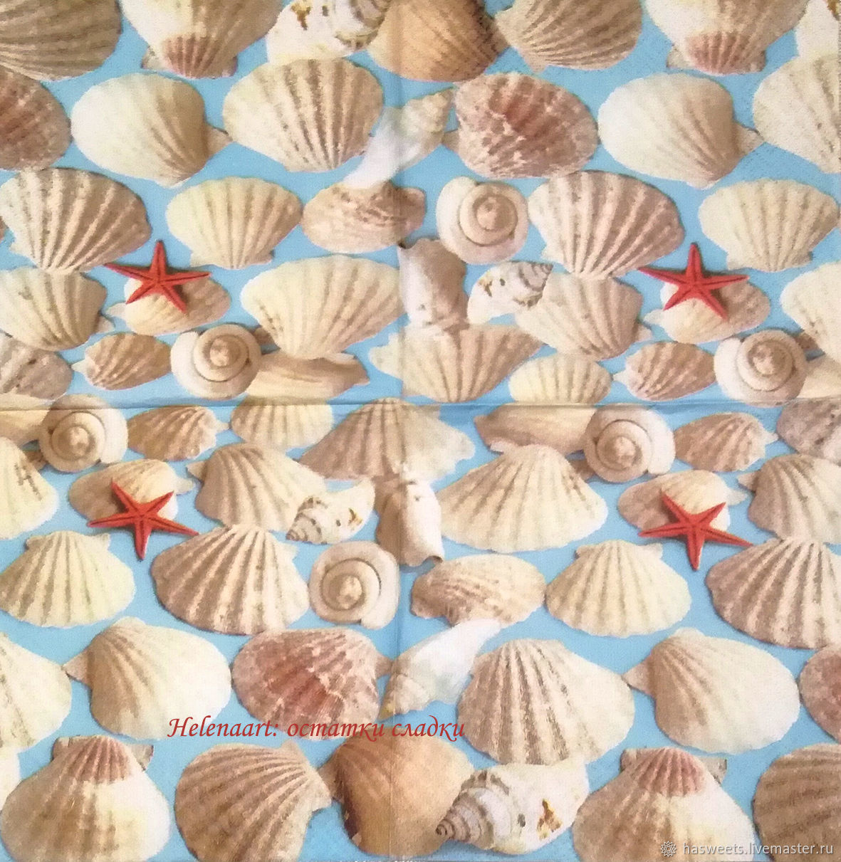 Салфетка Фон №5 "Ракушки" в интернет-магазине на Ярмарке Мастеров ...