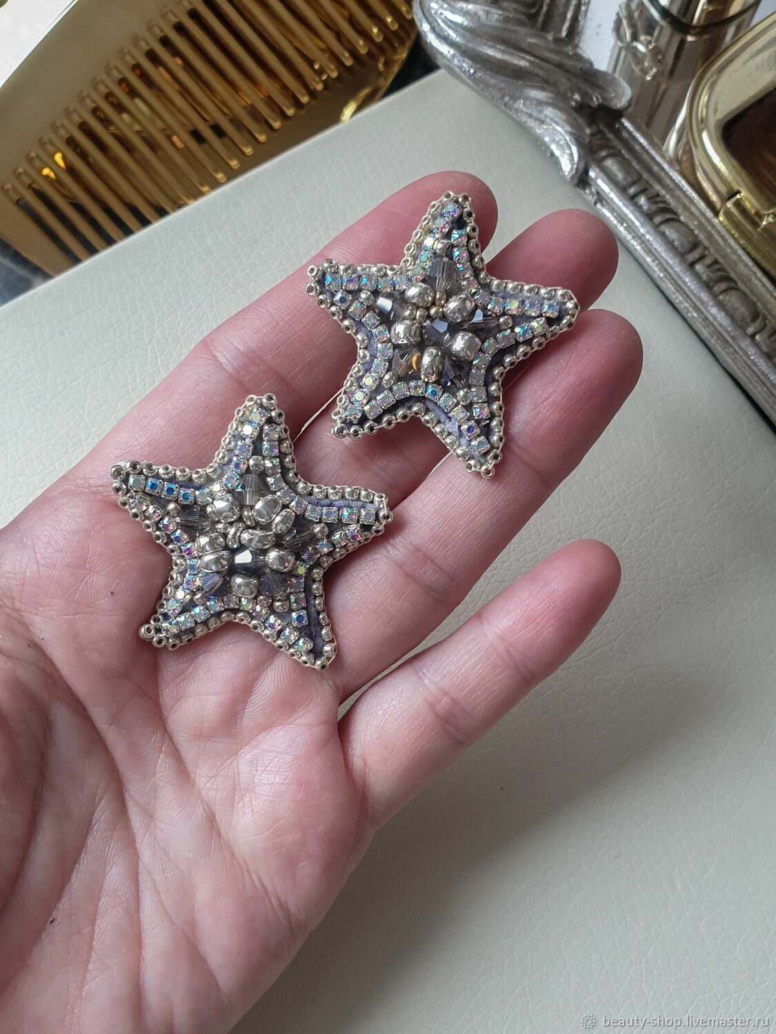 Новогодняя ночь. Украшения серьги Звезды. Звездочки аксессуары в ...