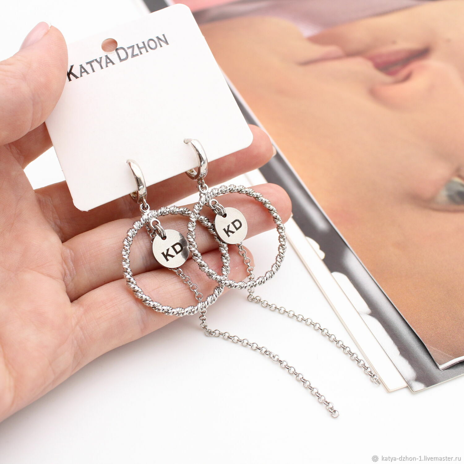 Серьги Katya Dzhon геометрия с лого #2 купить в интернет-магазине ...